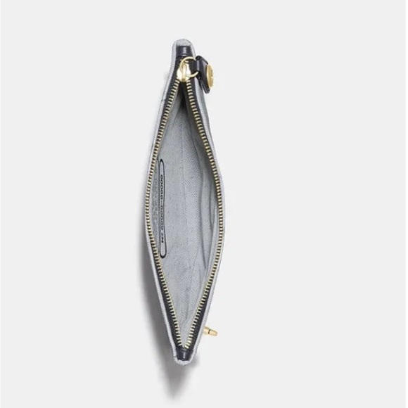 Coach | Bags | Coach Turnlock Pouch 26 Multi Blue With Rainbow ...